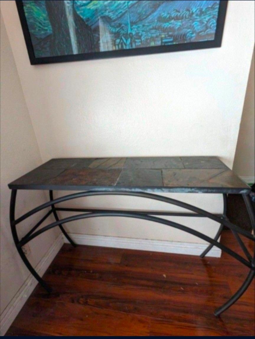Pier 1 Slate Tile Console Table Bow Legged for Sale in Ontario, CA ...