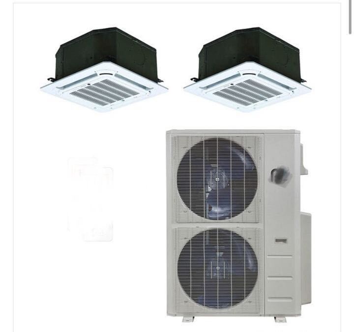 Midea 48000 BTU 20.5 Seer Ductless Dual Zone 4 ton mini split A/C Air ...