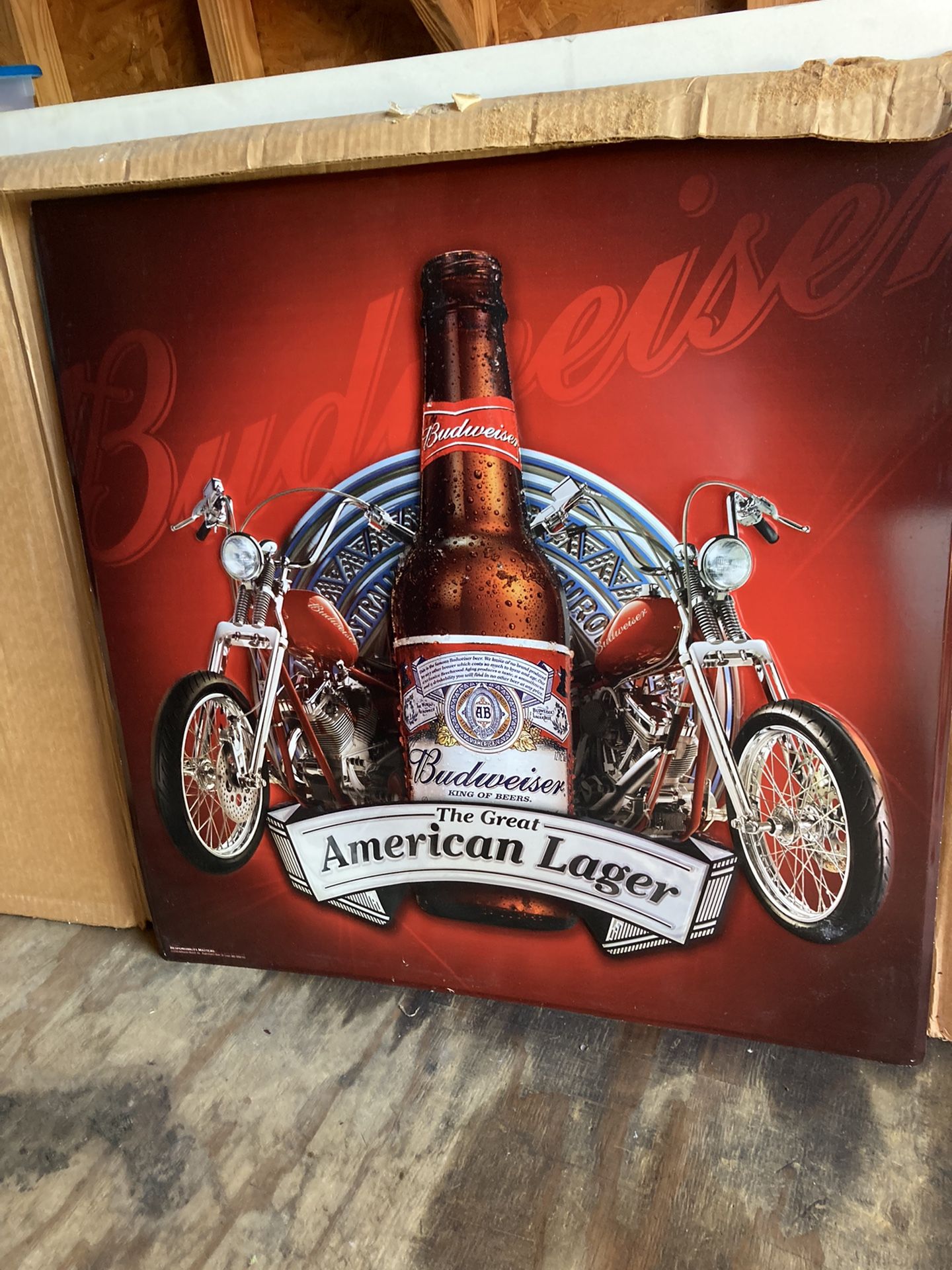 Budweiser Metal Sign for Sale in Houston, TX - OfferUp