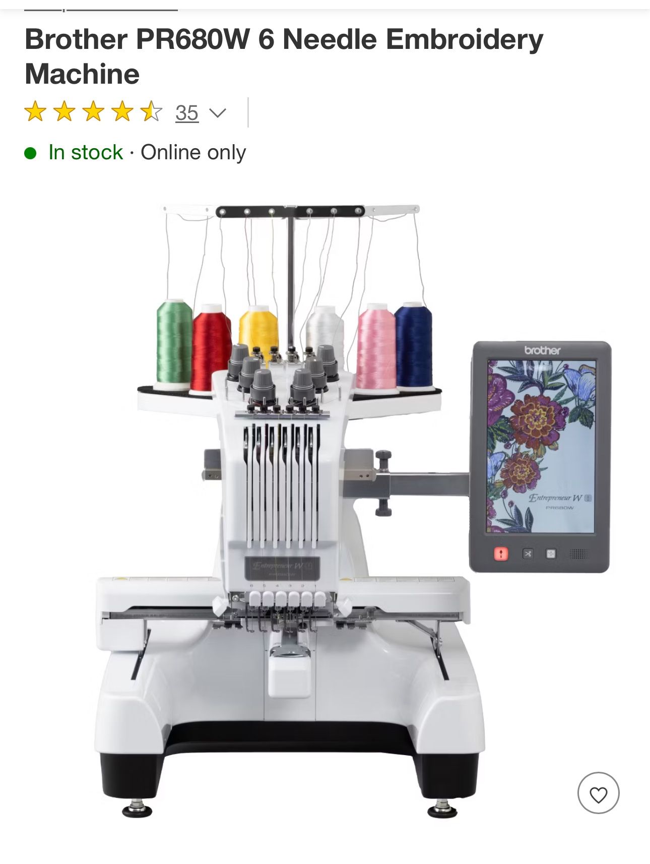 Brother PR680W 6 Needle Embroidery Machine for Sale in Aventura, FL ...