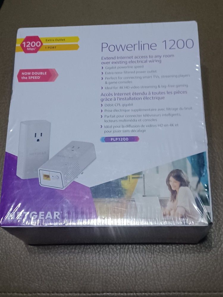 Netgear PLP1200-100PAS Powerline 1200 and Extra Outlet for Sale in Los ...