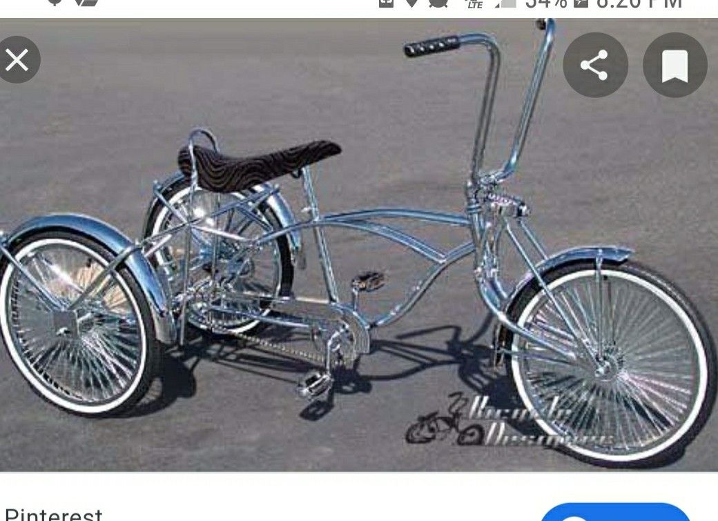 Chrome Bike Micargi 20 inch Lowrider Hi-Ten Steel Chrome sz 12 inch ...