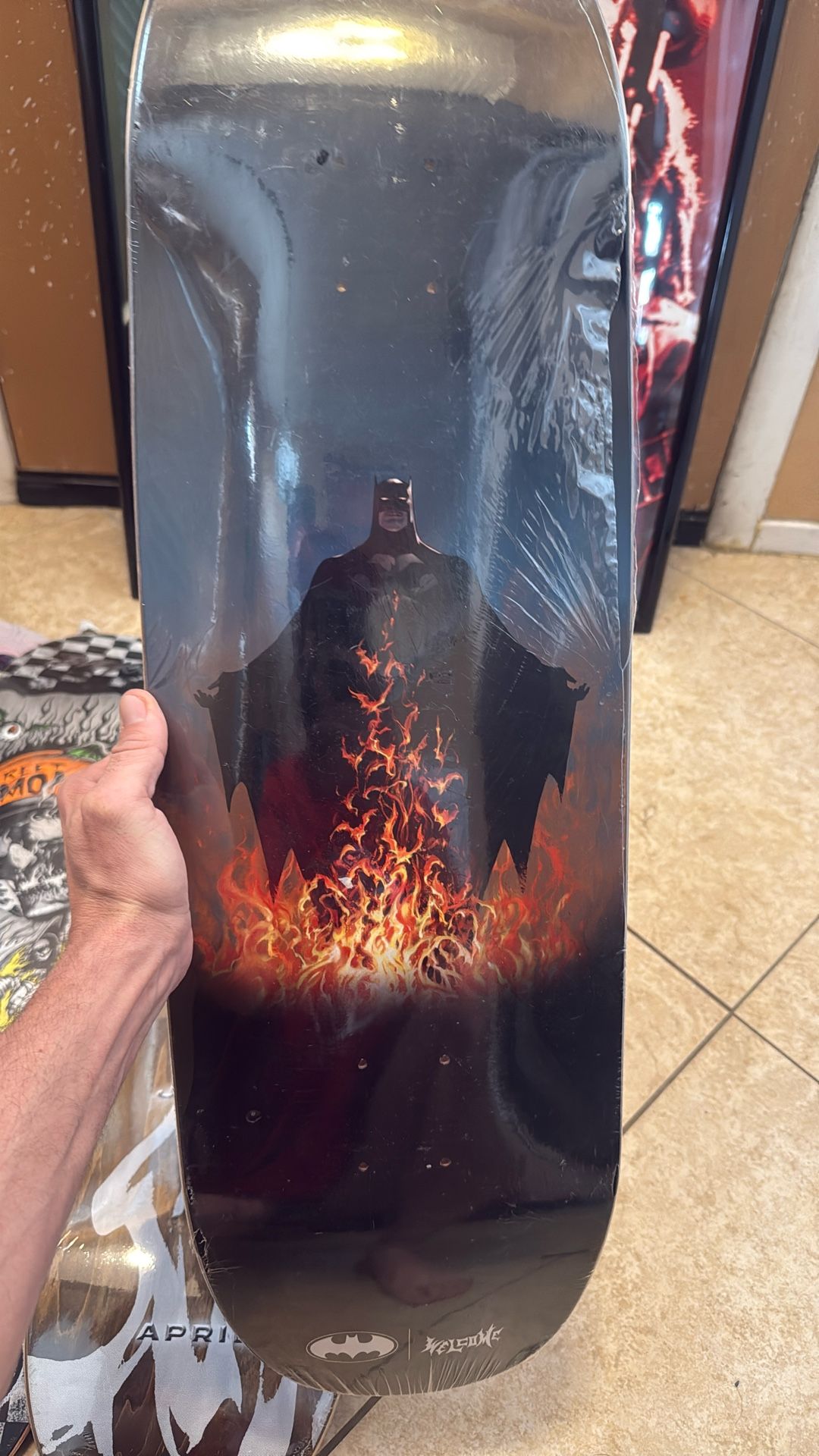 Welcome x Batman Bat Flames Pro 9.5” Skate Deck for Sale in Las Vegas ...