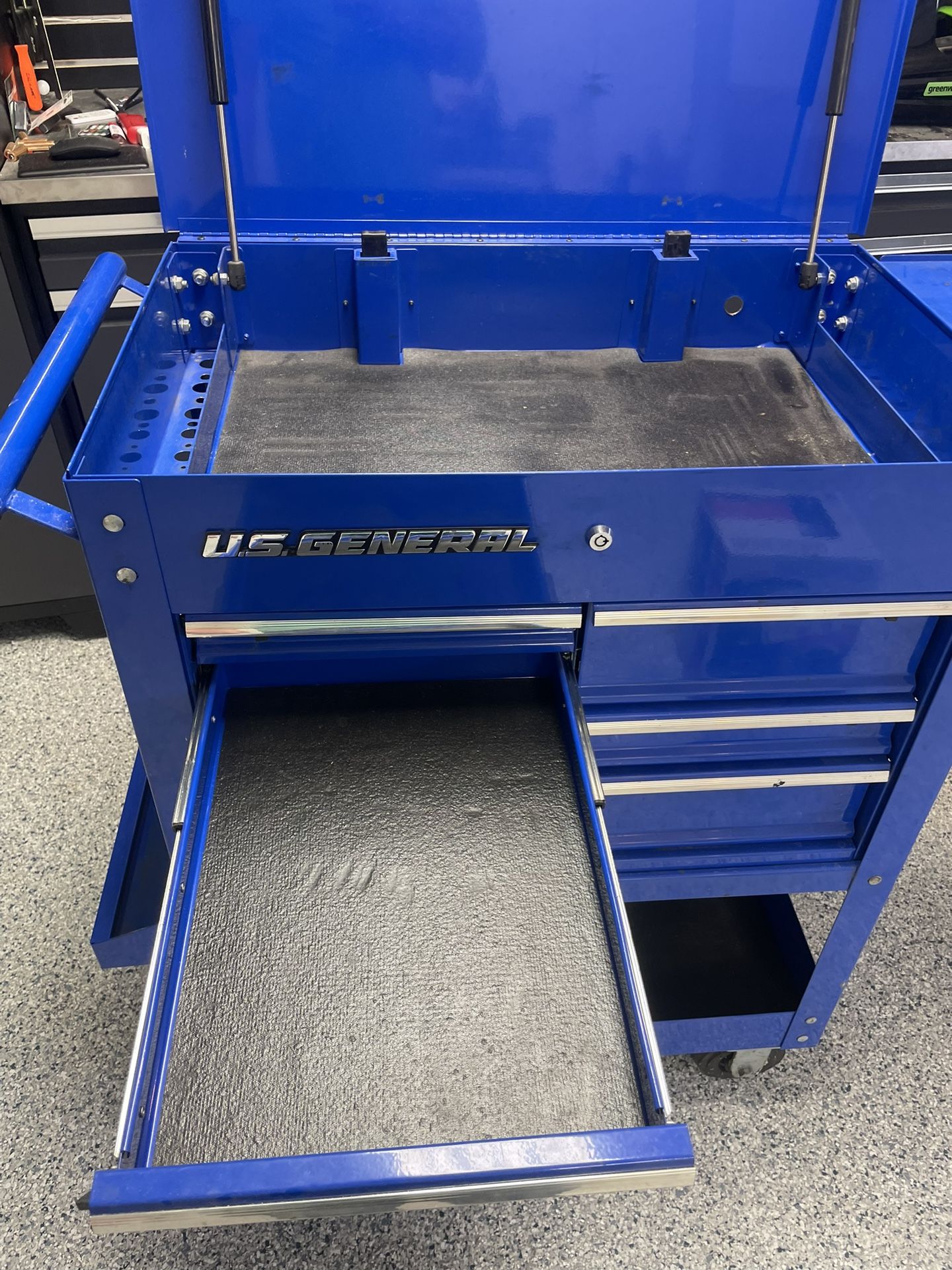 *Pick Up In Process*US General Toolbox -30 in. 4 Drawer Tech Cart, Blue ...