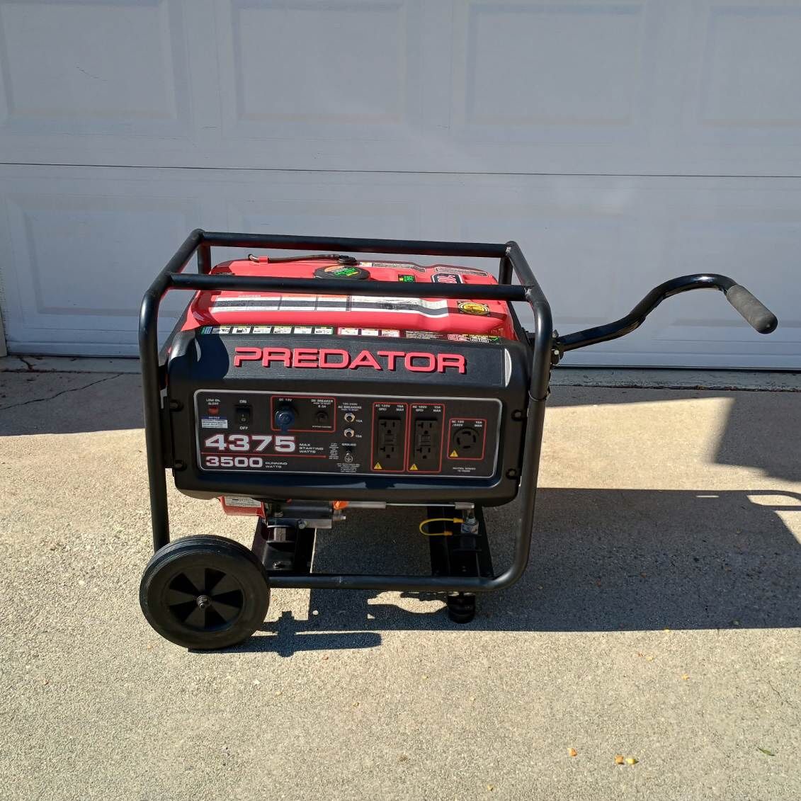 Predator 4375 Watt Generator w/Cover and Wheel Kit for Sale in Simi ...