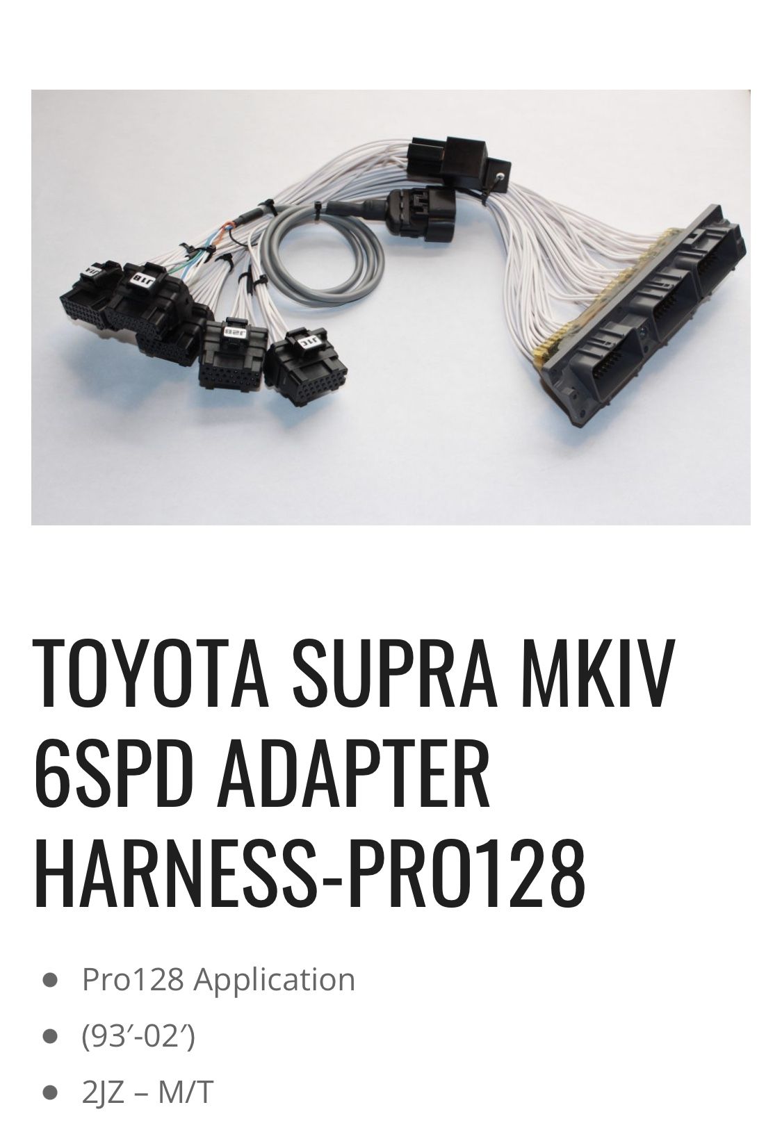 TOYOTA SUPRA MKIV 6SPD ADAPTER HARNESS-PRO128 for Sale in La Costa, CA ...