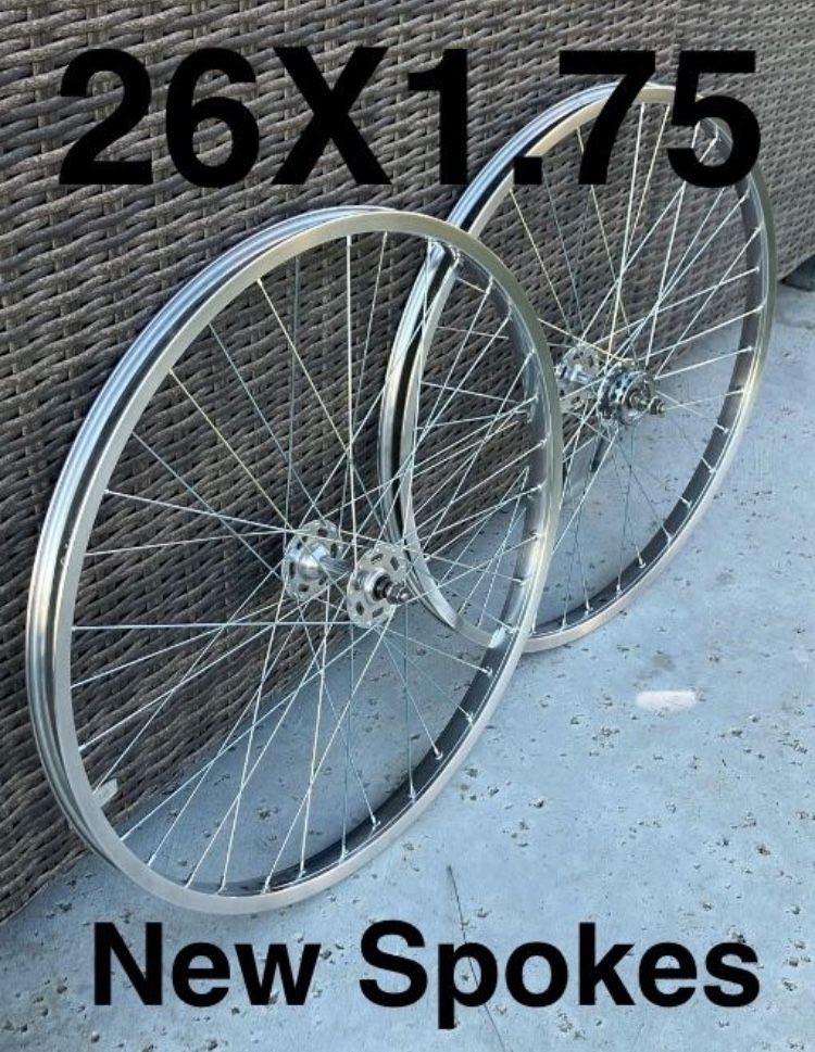Alloy Rings, Vintage BMX, Old School, New Spokes, Clean, Spin Straight ...