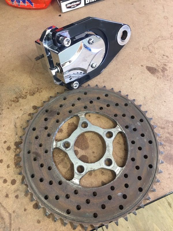 Chrome Sprotor Brake Caliper Rotor Sprocket Drive Side Kit for Harley ...