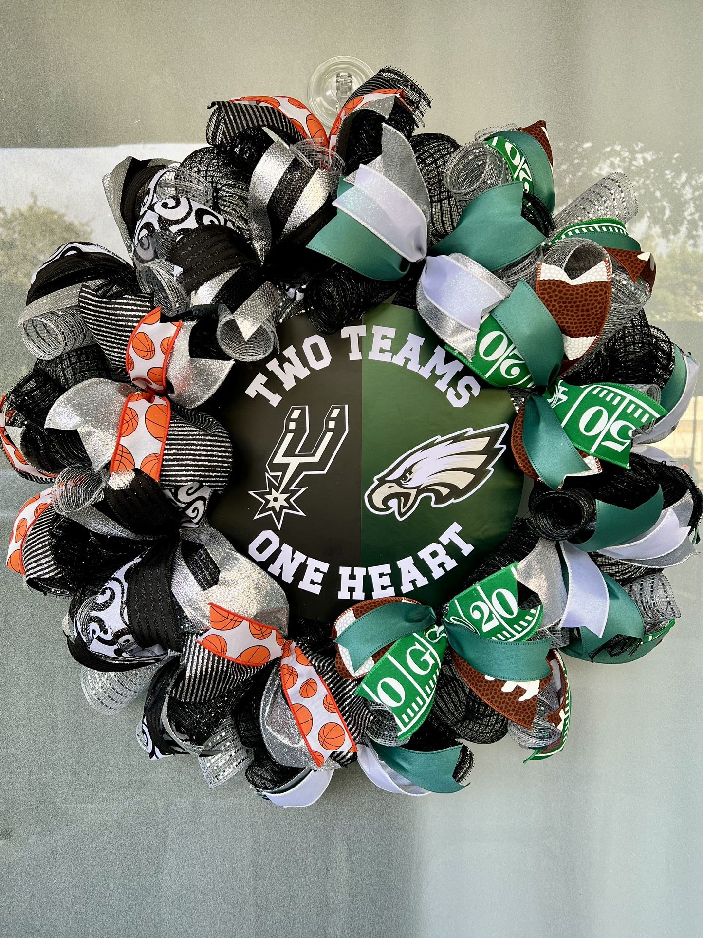 Spurs Ribbon Wreath Love Of The Spurs Is Fully Abloom