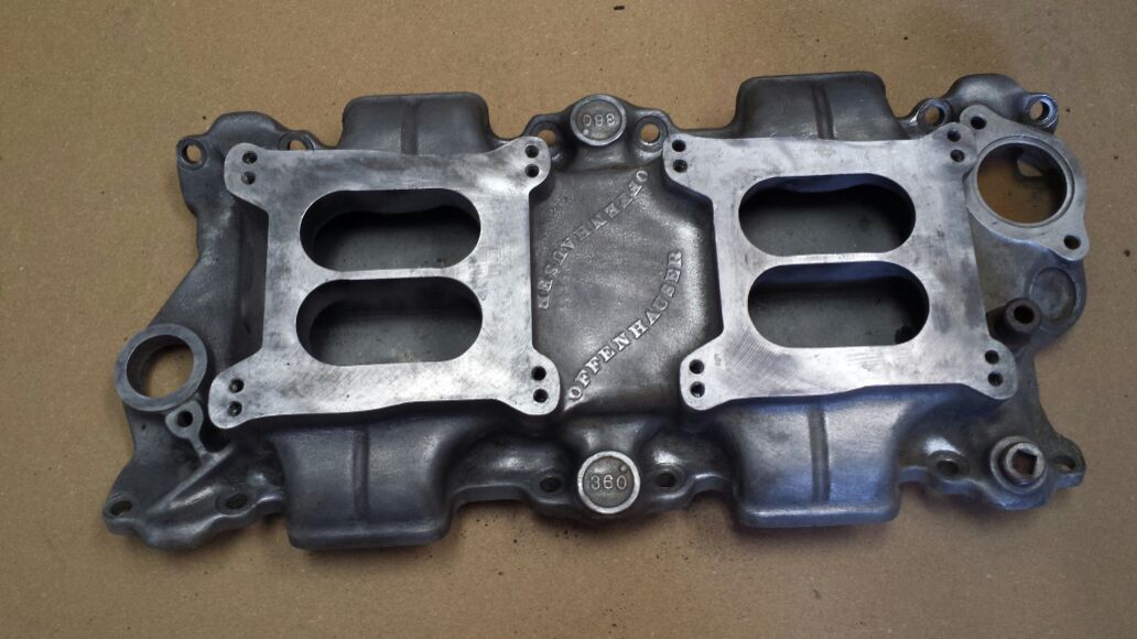 Offenhauser SBC Aluminum Dual Quad Intake Manifold 360 #5258 for Sale ...