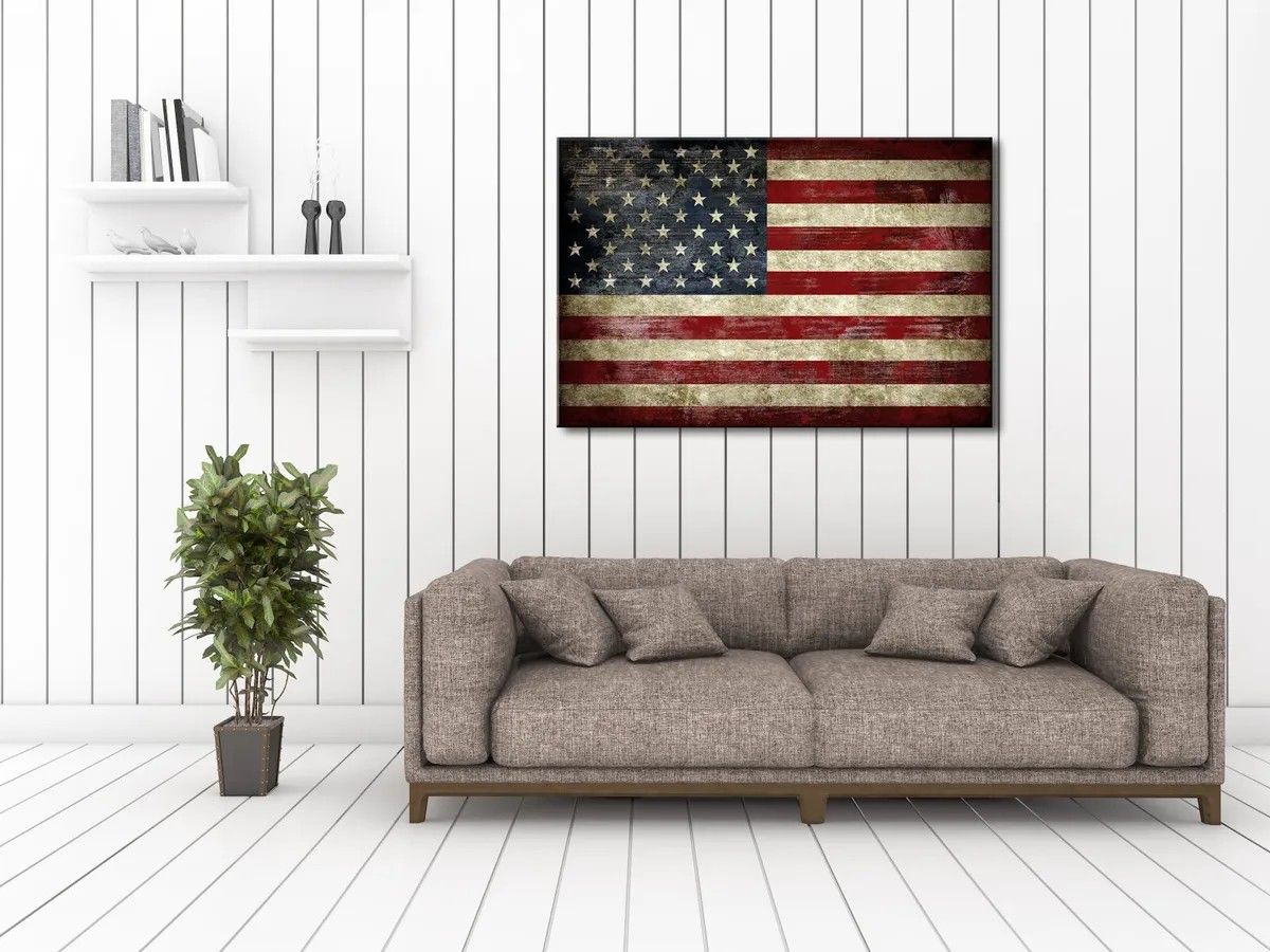 Vintage American Flag Canvas