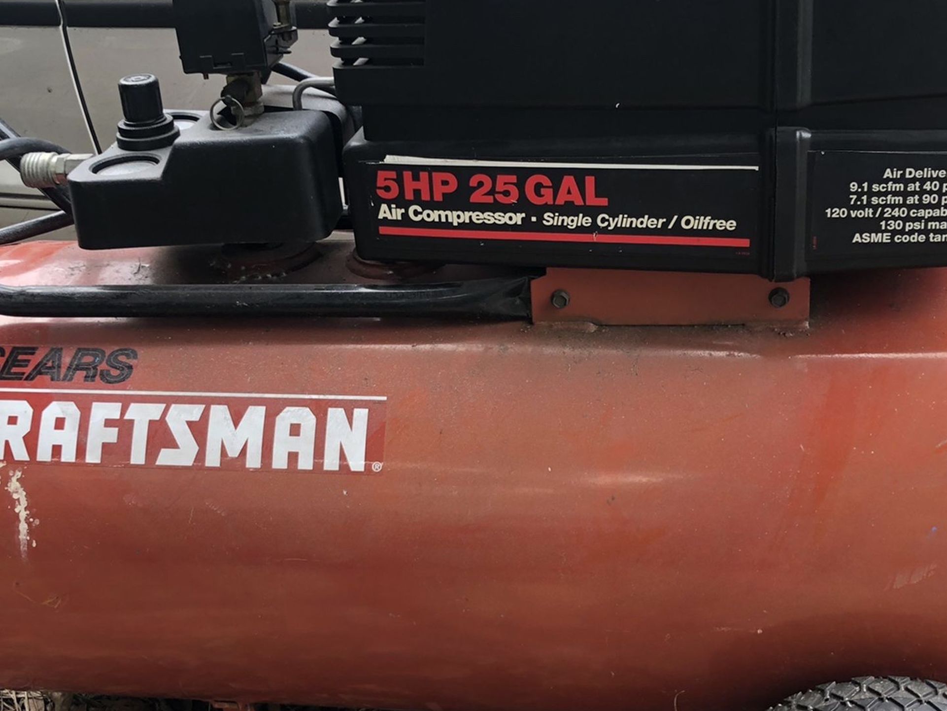 Craftsman Sears Air Compressor 5HP 25 Gallons for Sale in Tampa, FL ...