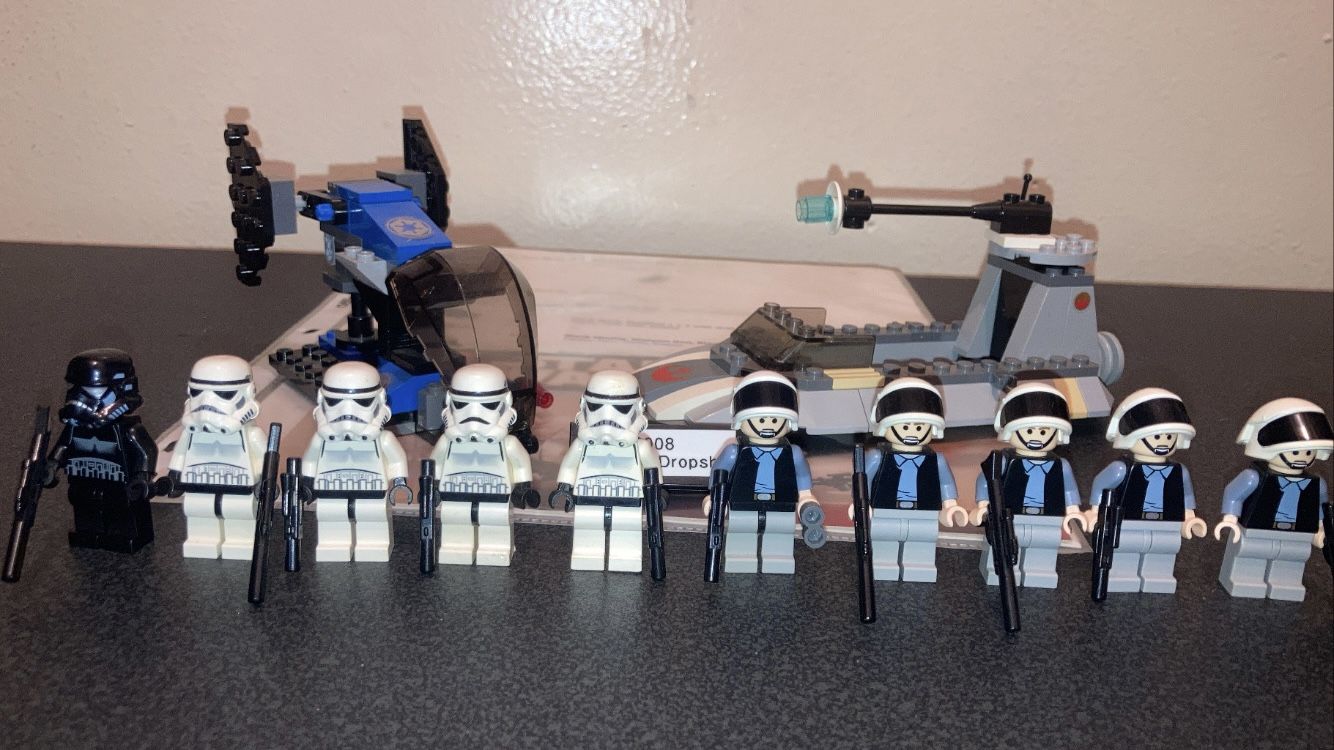 Lego Star Wars Imperial Drop ship Set 7667 / Rebel Scout Speeder Set ...