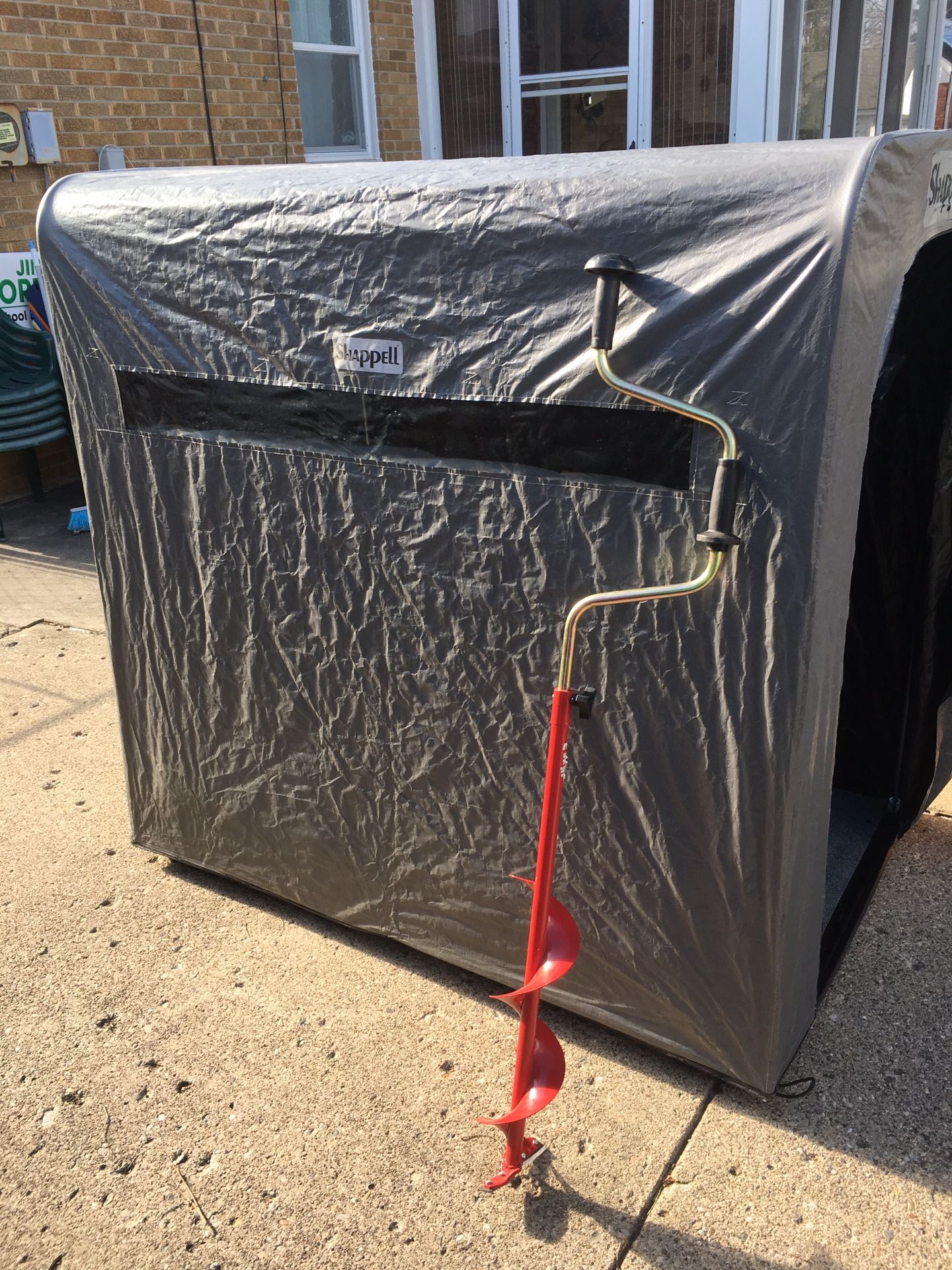 Ice fishing shanty Shappell S2000 & Eskimo hand auger 5” for Sale in ...