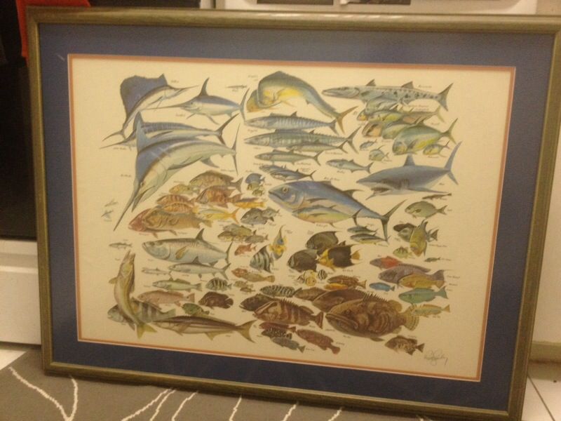 Russ Smiley 101 fish of the Atlantic signed print! for Sale in Houston ...