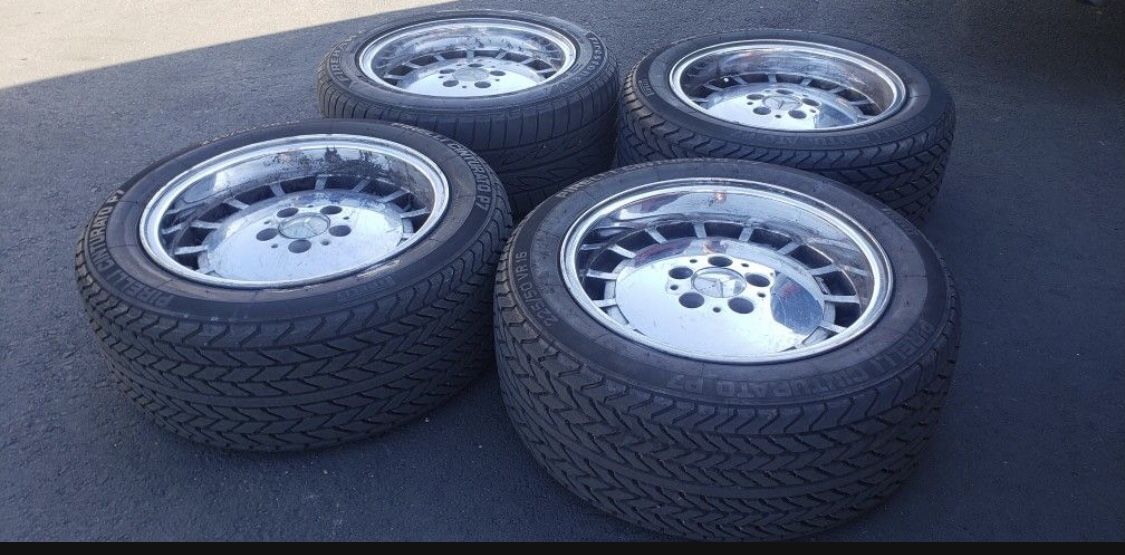 Mercedes Benz Lorinser LO 16 Wheels Rims Tires R107 W126 for Sale in ...