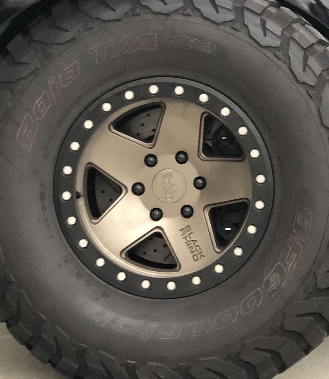 17x8.5 Black Rhino True Beadlock Crawler wheels F150 Raptor SVT 6x135 ...