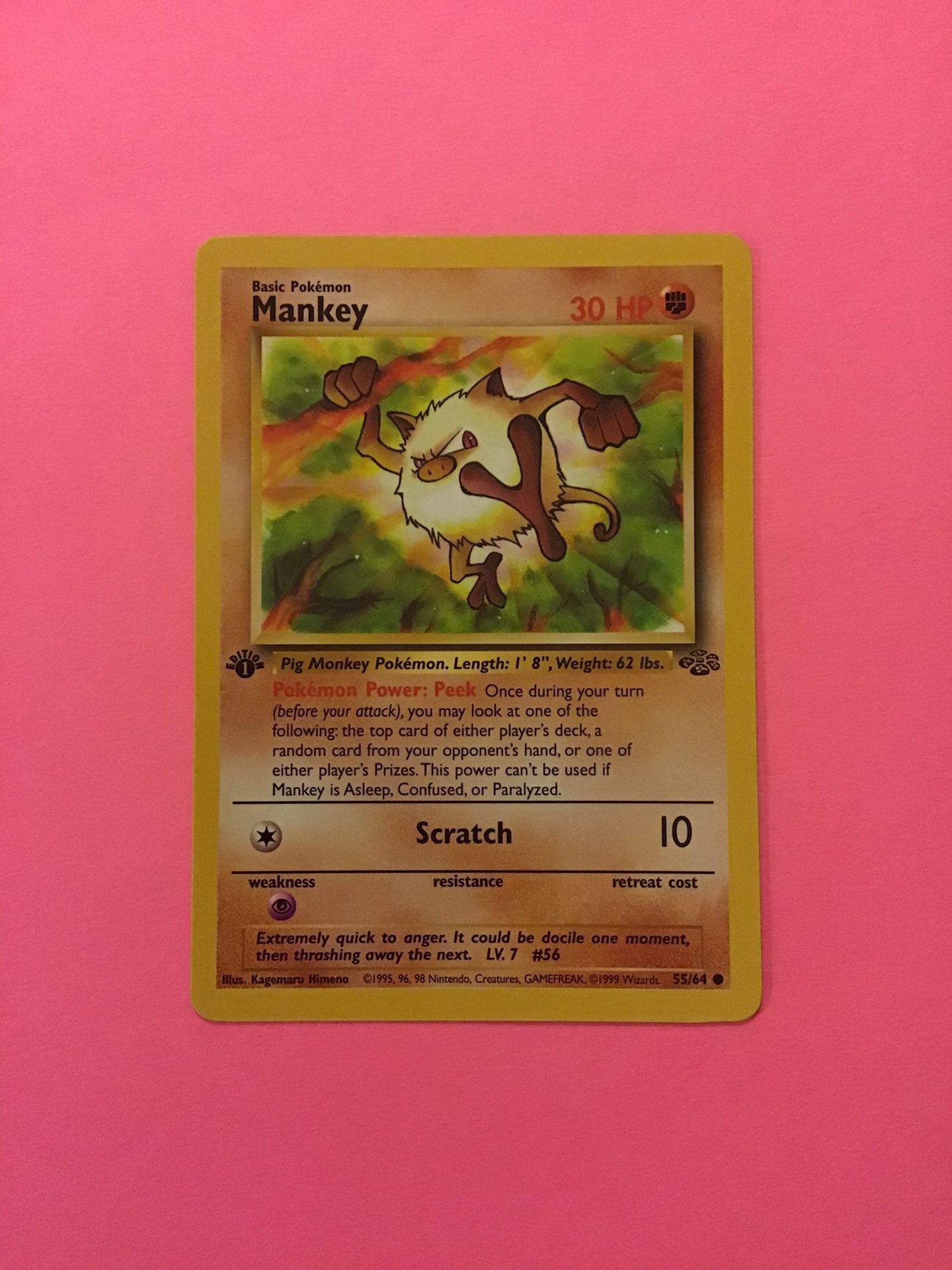 Mankey Pokemon Card