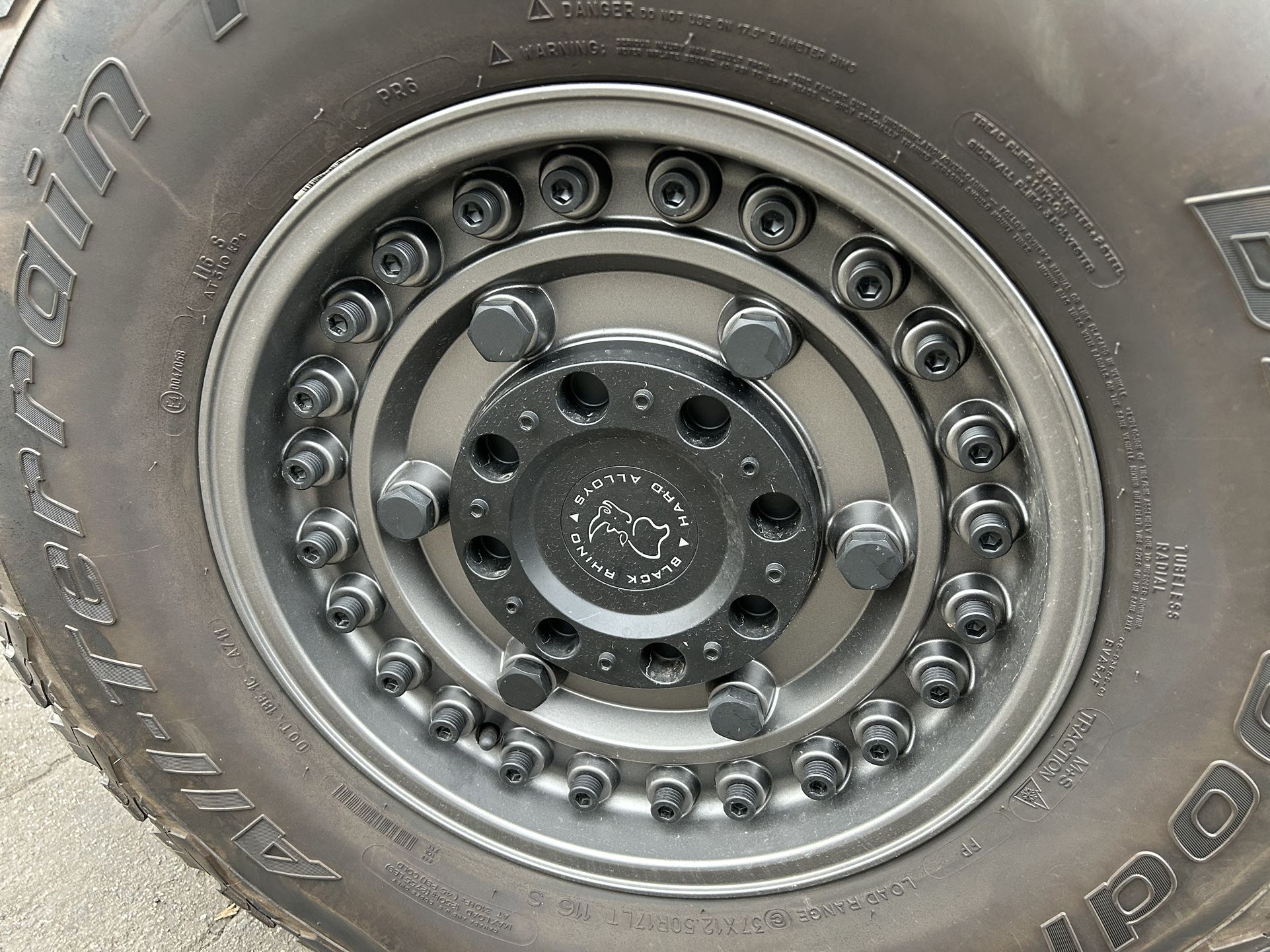 Like New 37 Inch BFG KO2 Tires Black Rhino Rims Jeep Wrangler for Sale ...