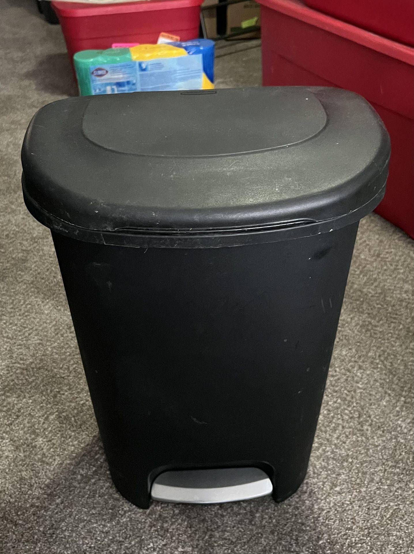 Open Garbage Can