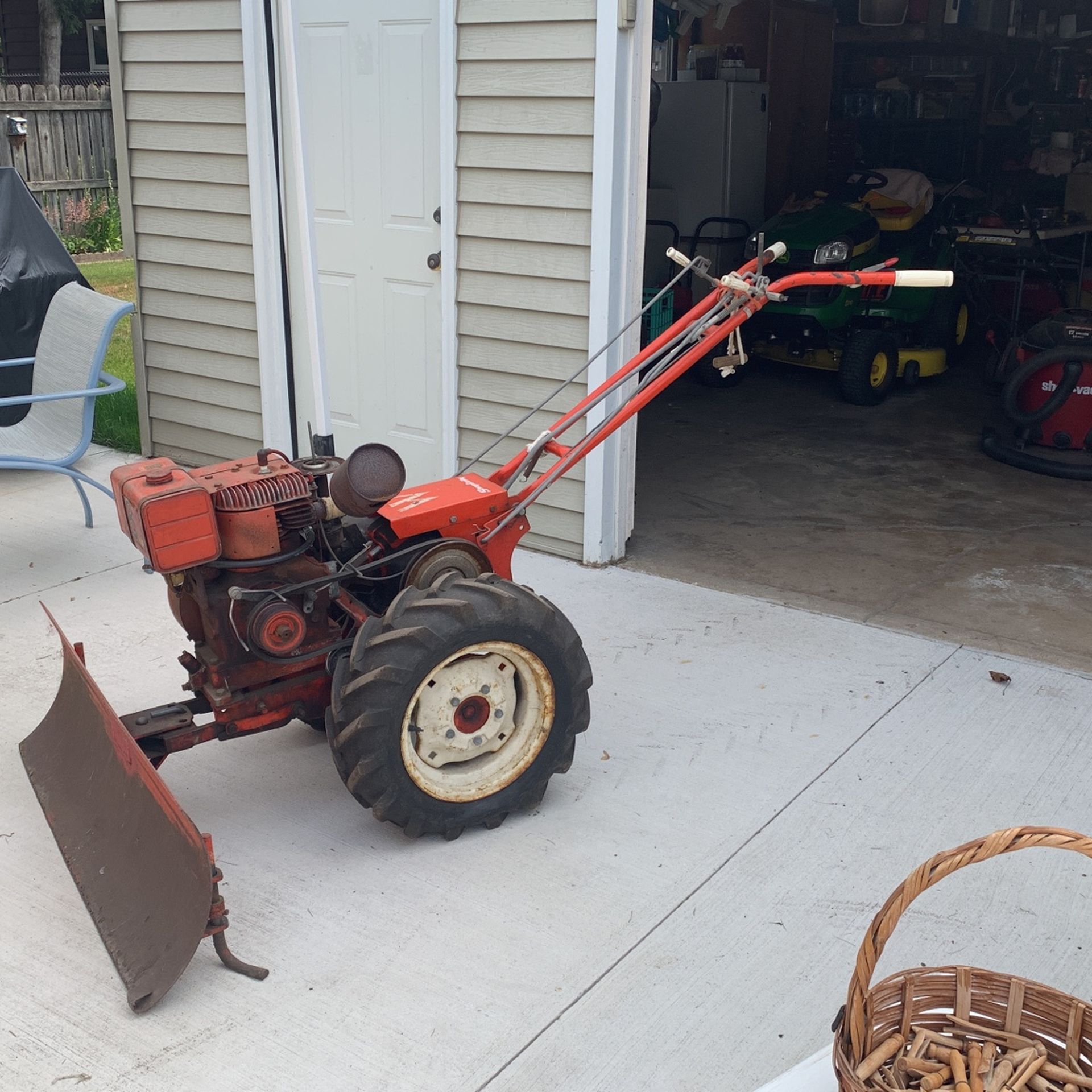 Simplicity Walk Behind Tractor With Snow Blade And B&S 8HP for Sale in ...