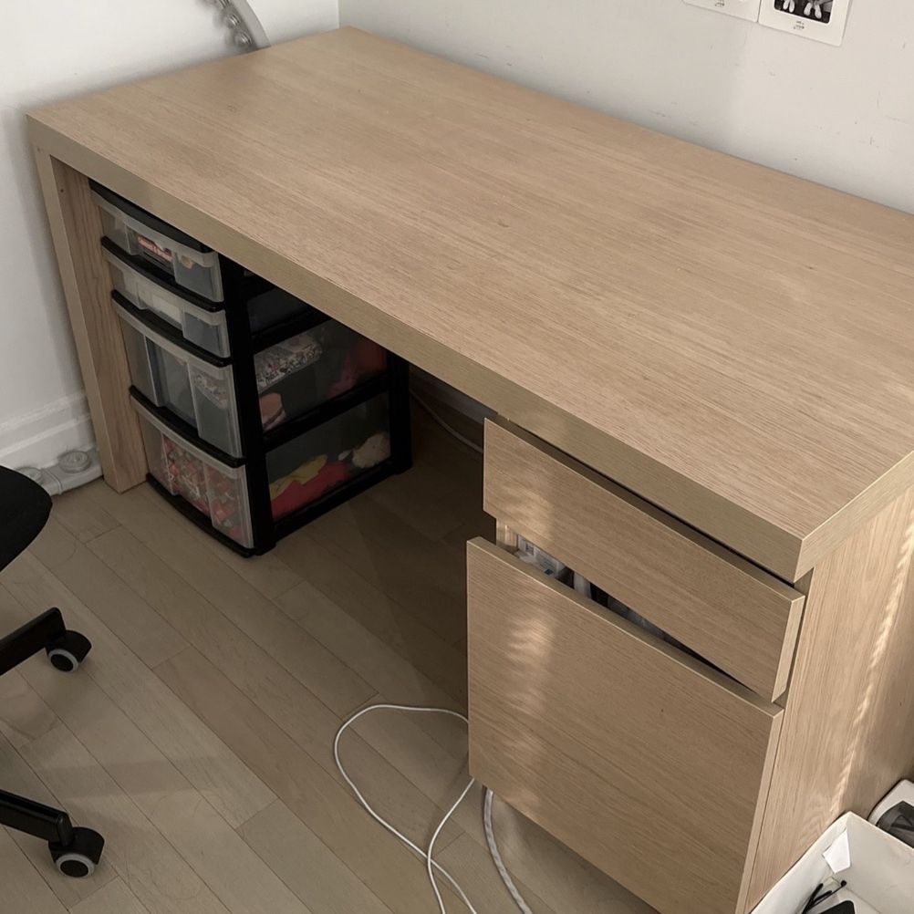 Ikea malm oak desk store