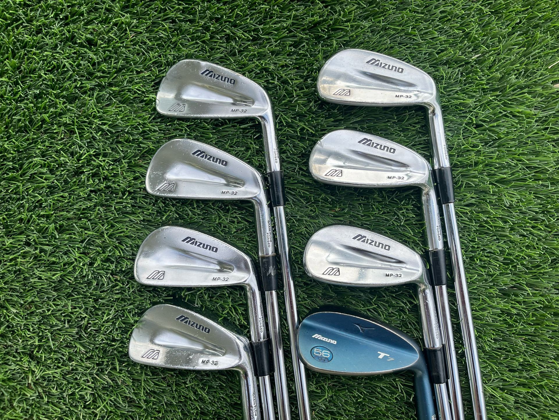 Mizuno 9 Club Golf Set, Mizuno, Mp-32 Irons, T7 56° Wedge, Driver+ bag ...