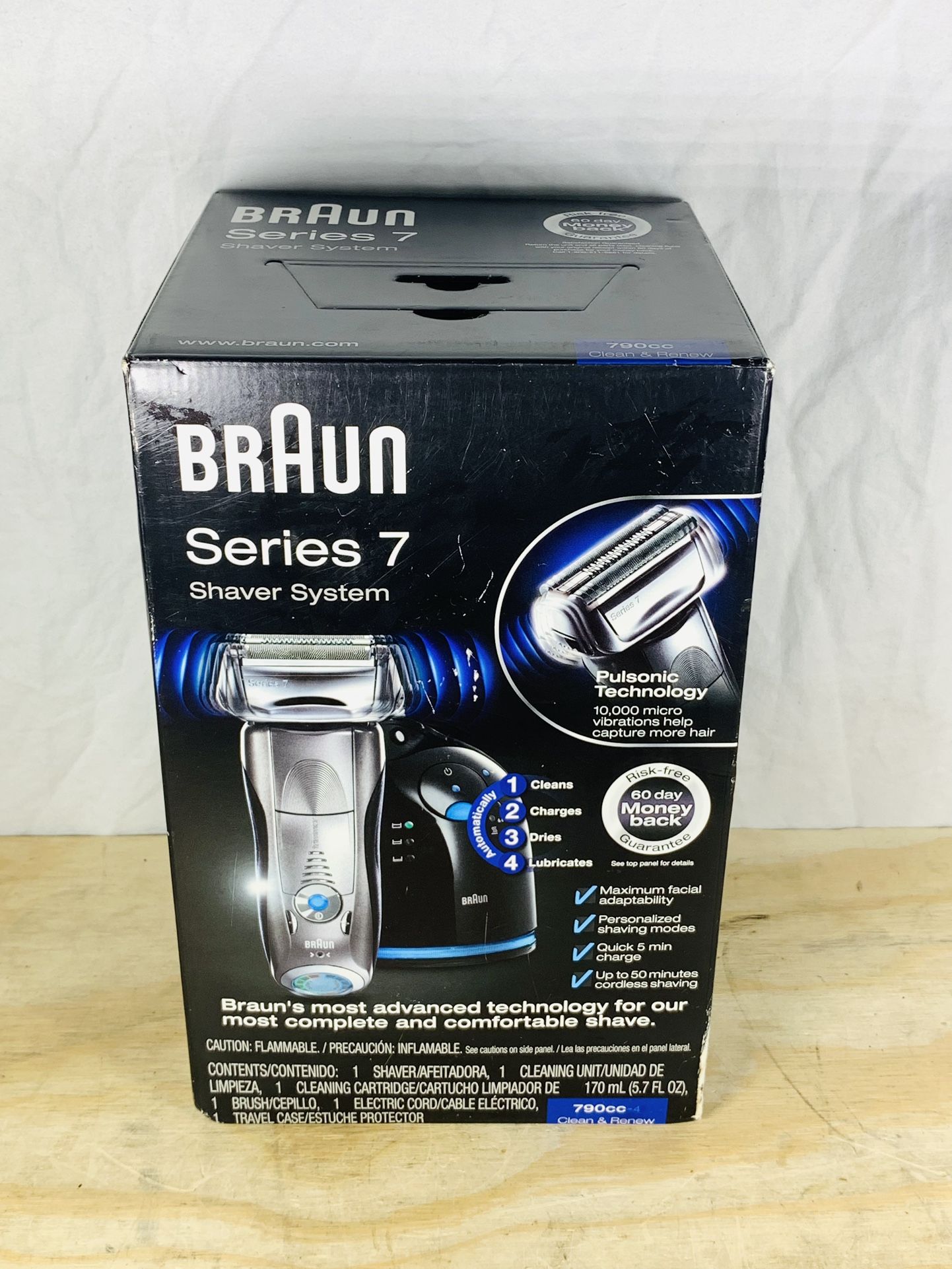 Braun Series 7 790cc Rechargeable Electric Shaver - Silver for Sale in ...
