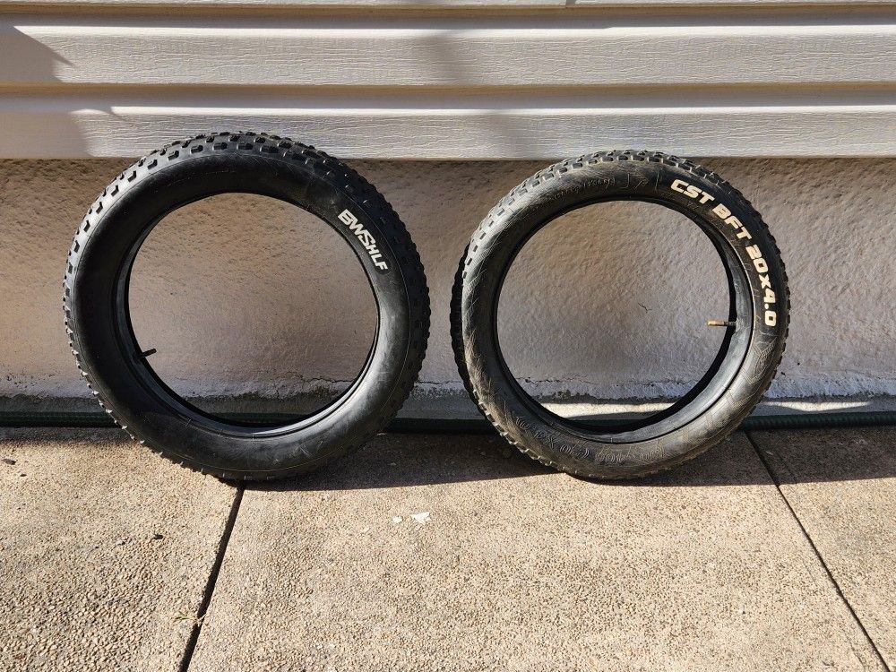 2X Two 20x4 Bicyicle Fat Tires And Tubes CST And BWS One NEW for Sale ...