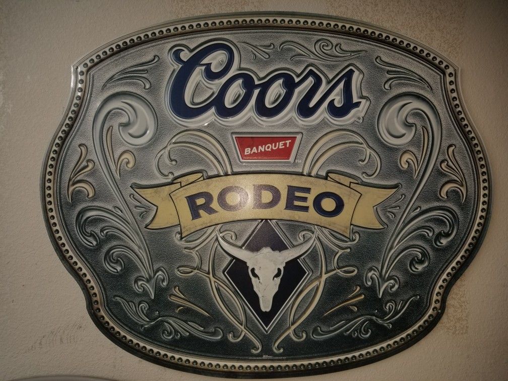 Big Coors Banquet rodeo Metal Sign for Sale in Austin, TX - OfferUp