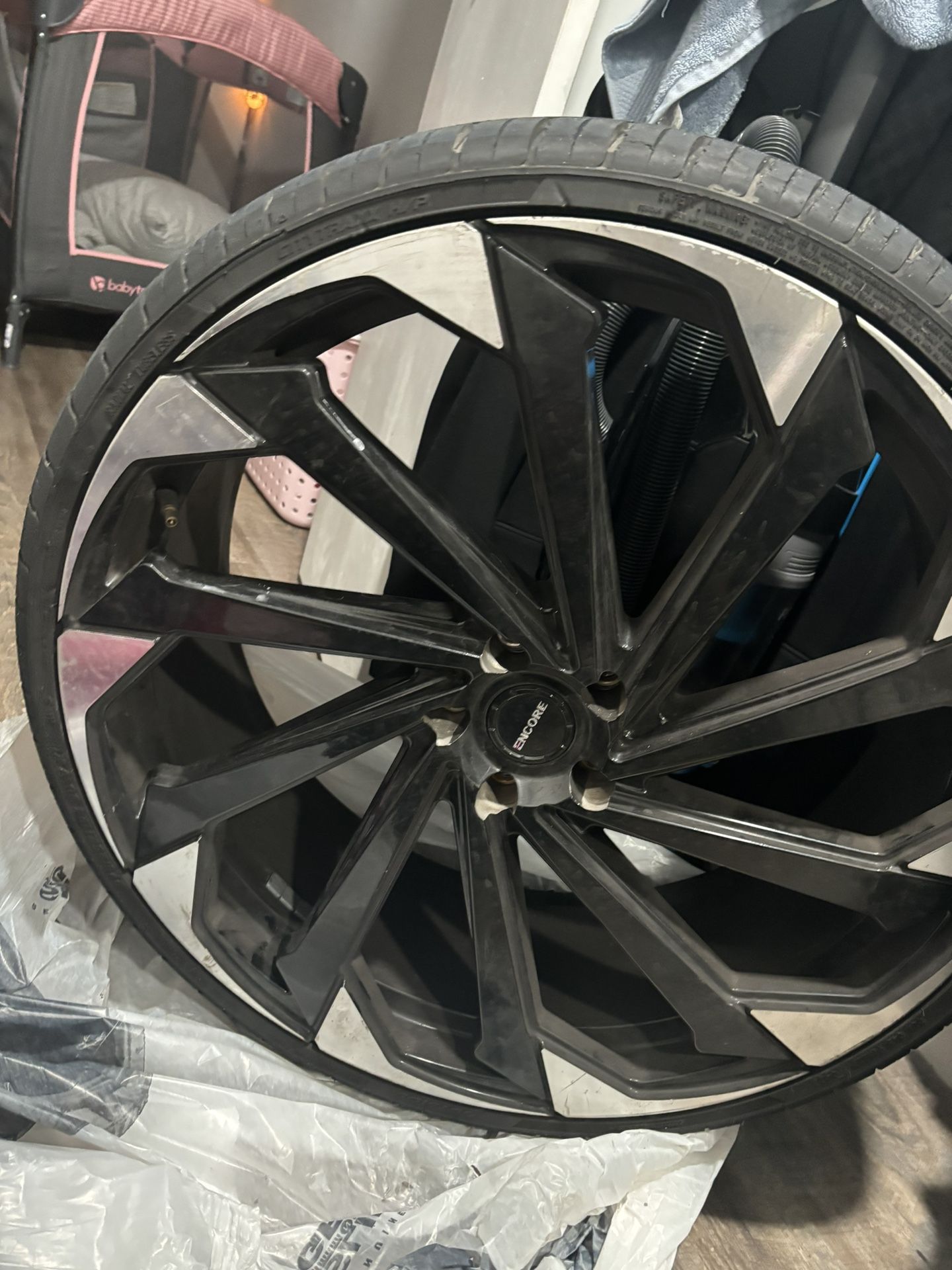 Set of 4: Encore 24” Rims W/ Tires USED for Sale in Fort Lauderdale, FL ...