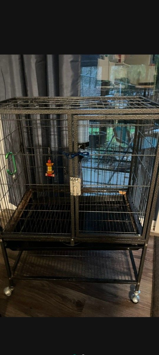 Small Animal Cage On Wheels With Poo Tray And Under Storage for Sale in ...