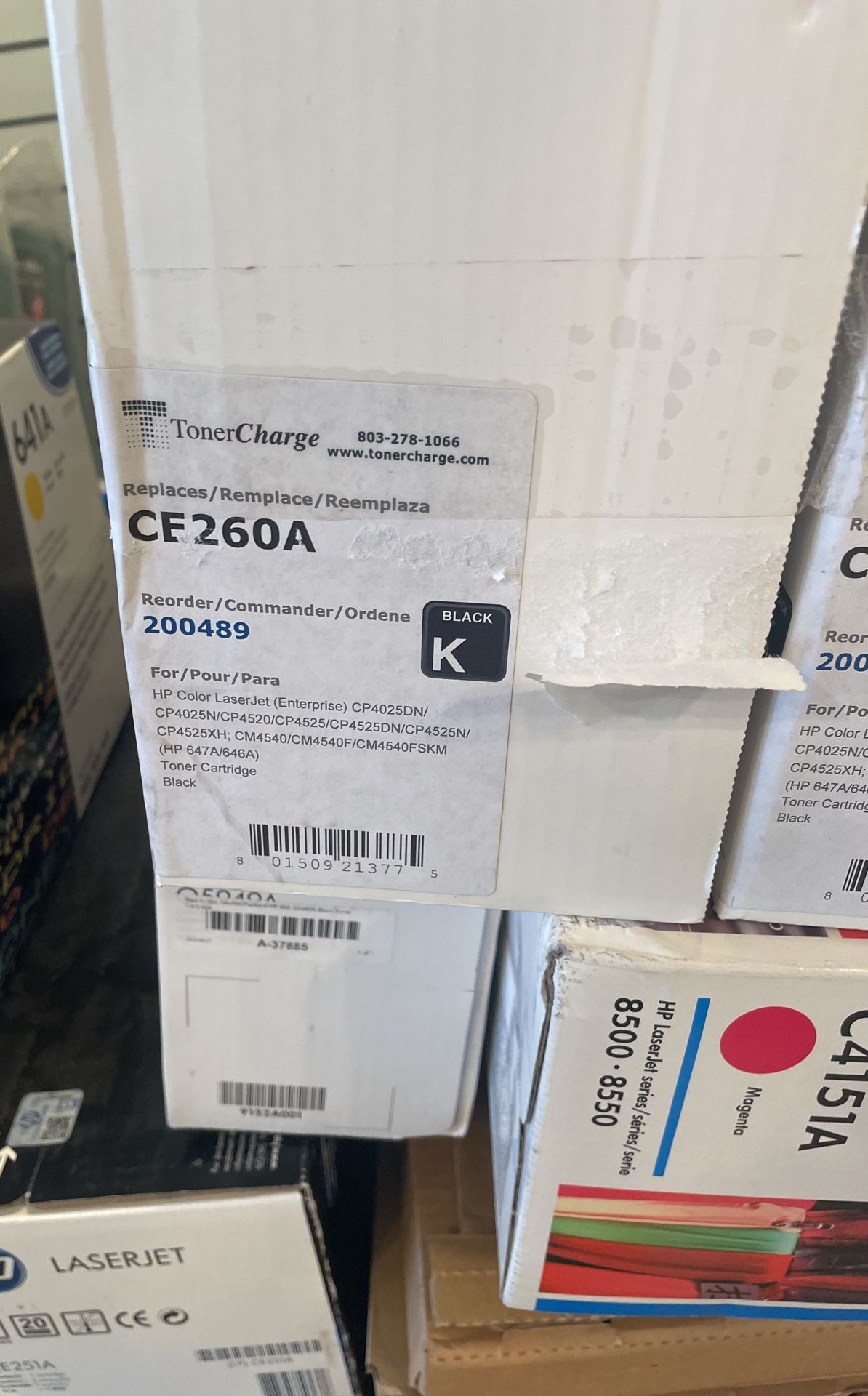 HP COLOR LASER JETTONER CARTRIDGE BLACK CE 260A for Sale in Lindenhurst ...