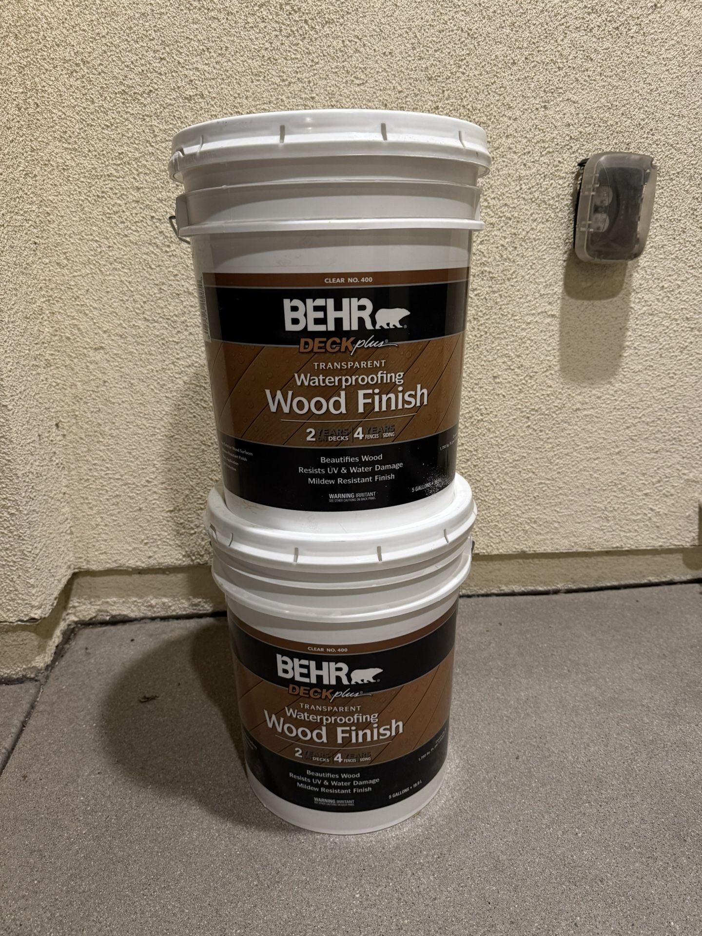 Brand New - BEHR Natural Clear Transparent Waterproofing Exterior Wood ...