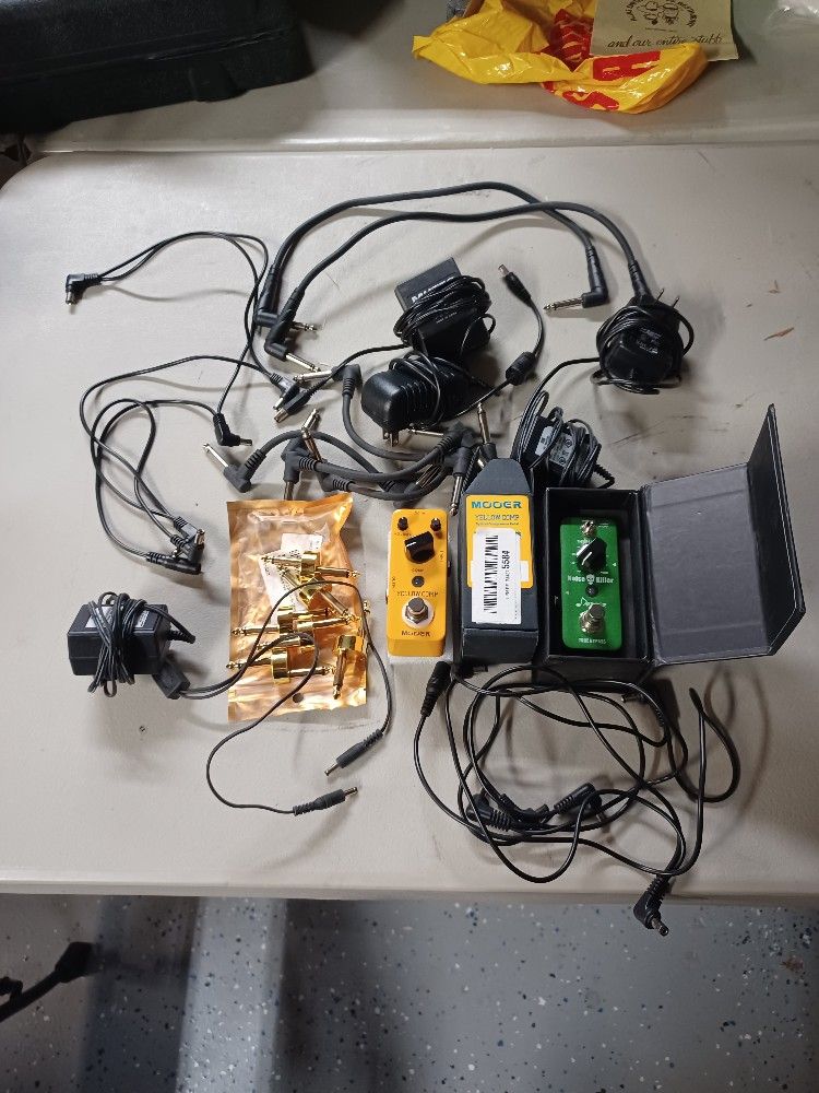 2 Guitar Mini Pedals, Power Packs, Patch Chords/ Connectors for Sale in ...