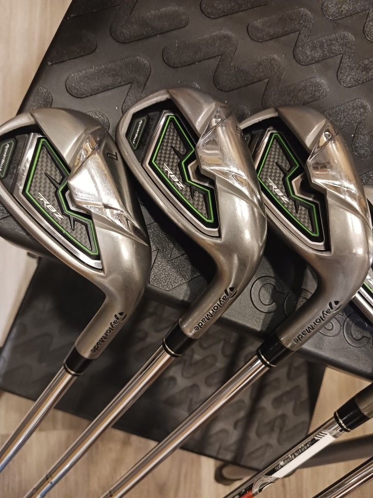 Golf Clubs TaylorMade RBZ RocketBallz Iron Set 4-PW STIFF Flex Steel ...