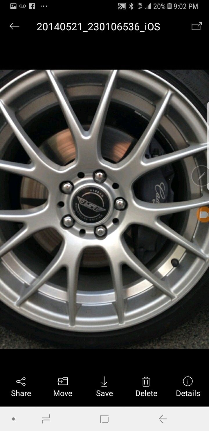 18x8 ASA GT5 Silver Rims w/ Tires Set of 4 for Sale in Staten Island ...