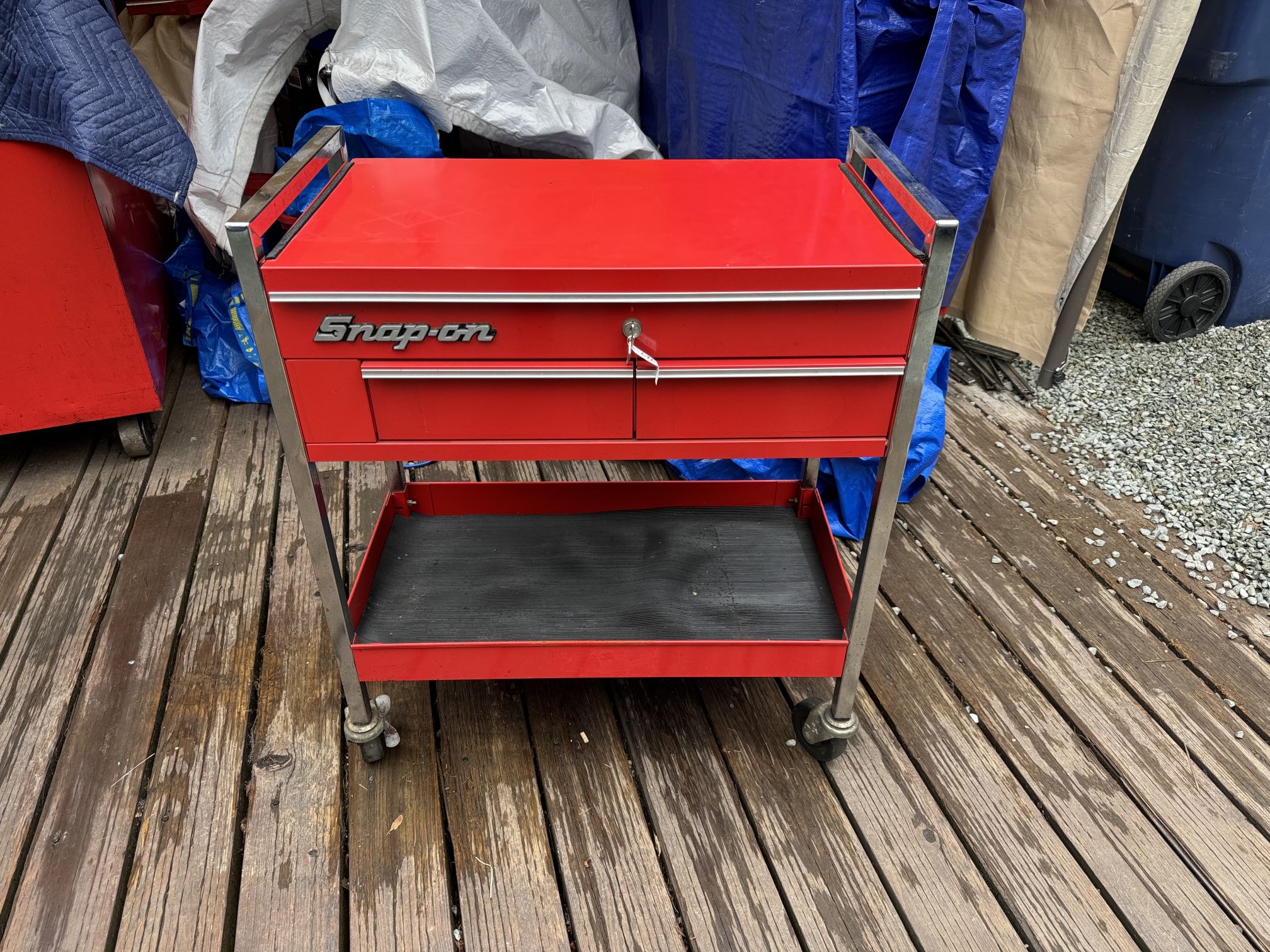 Snap On 2 Drawer Roller Mechanics Cart Two Keys Flip Lid for Sale in ...
