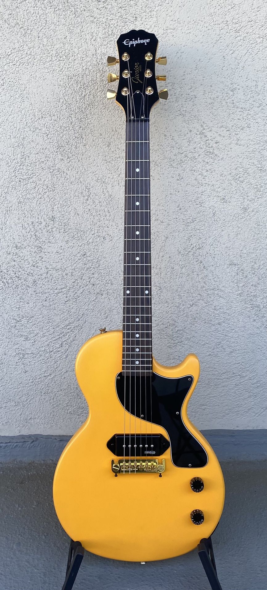 AVAILABLE TV Yellow Epiphone Les Paul Junior w P90 & Grovers - Please ...