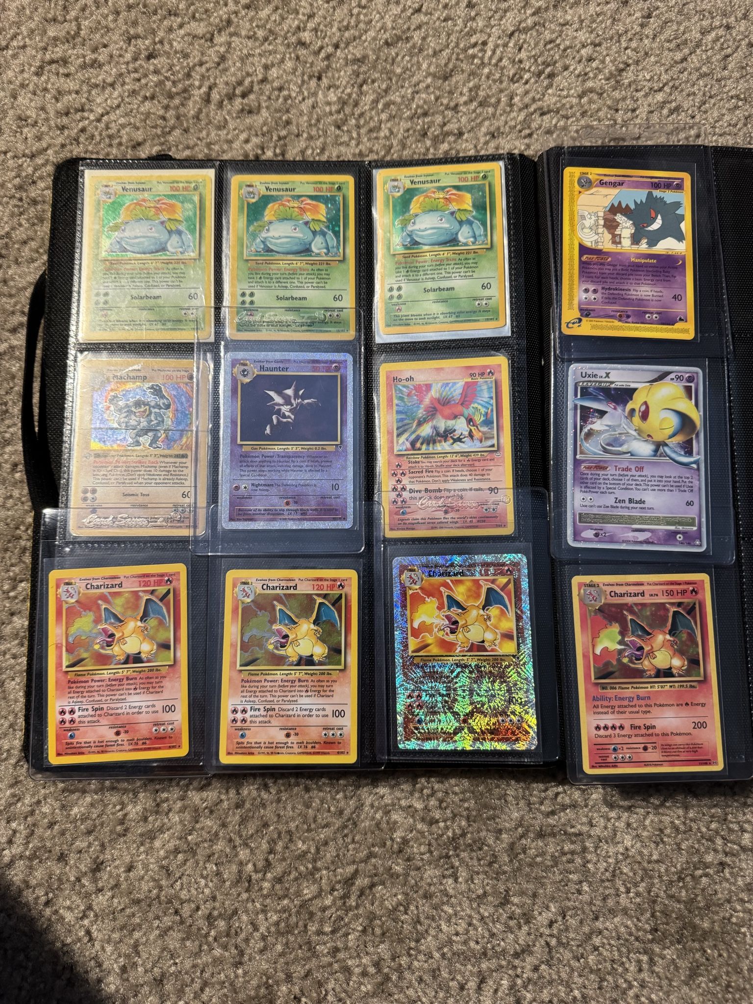 Charizard Blastoise Venusaur Pokemon Card Holo Foil Holographic Rare Base Set Jungle Fossil ...