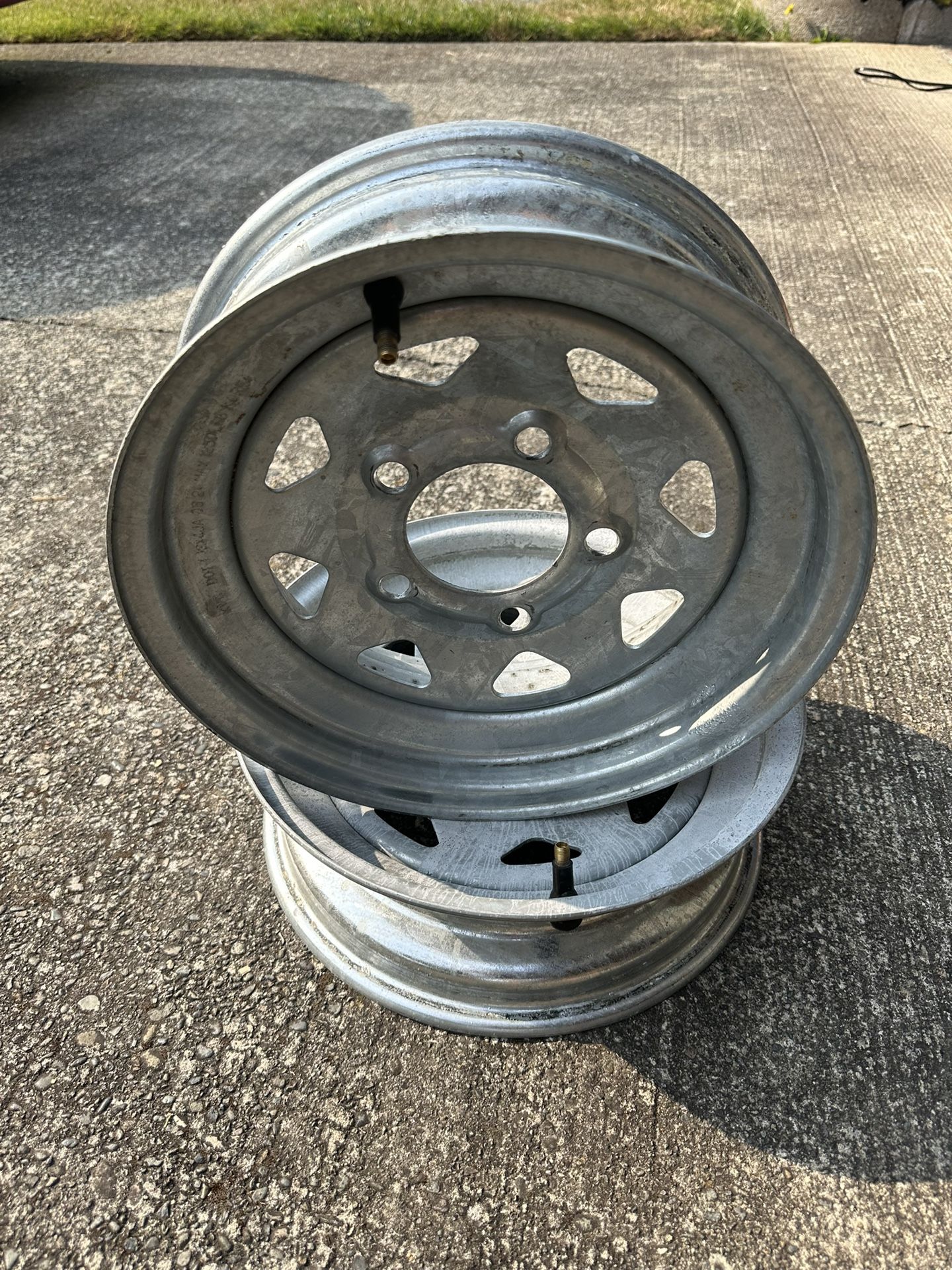 2 Galvanized Boat Trailer Wheels 12x4 for Sale in Federal Way, WA - OfferUp