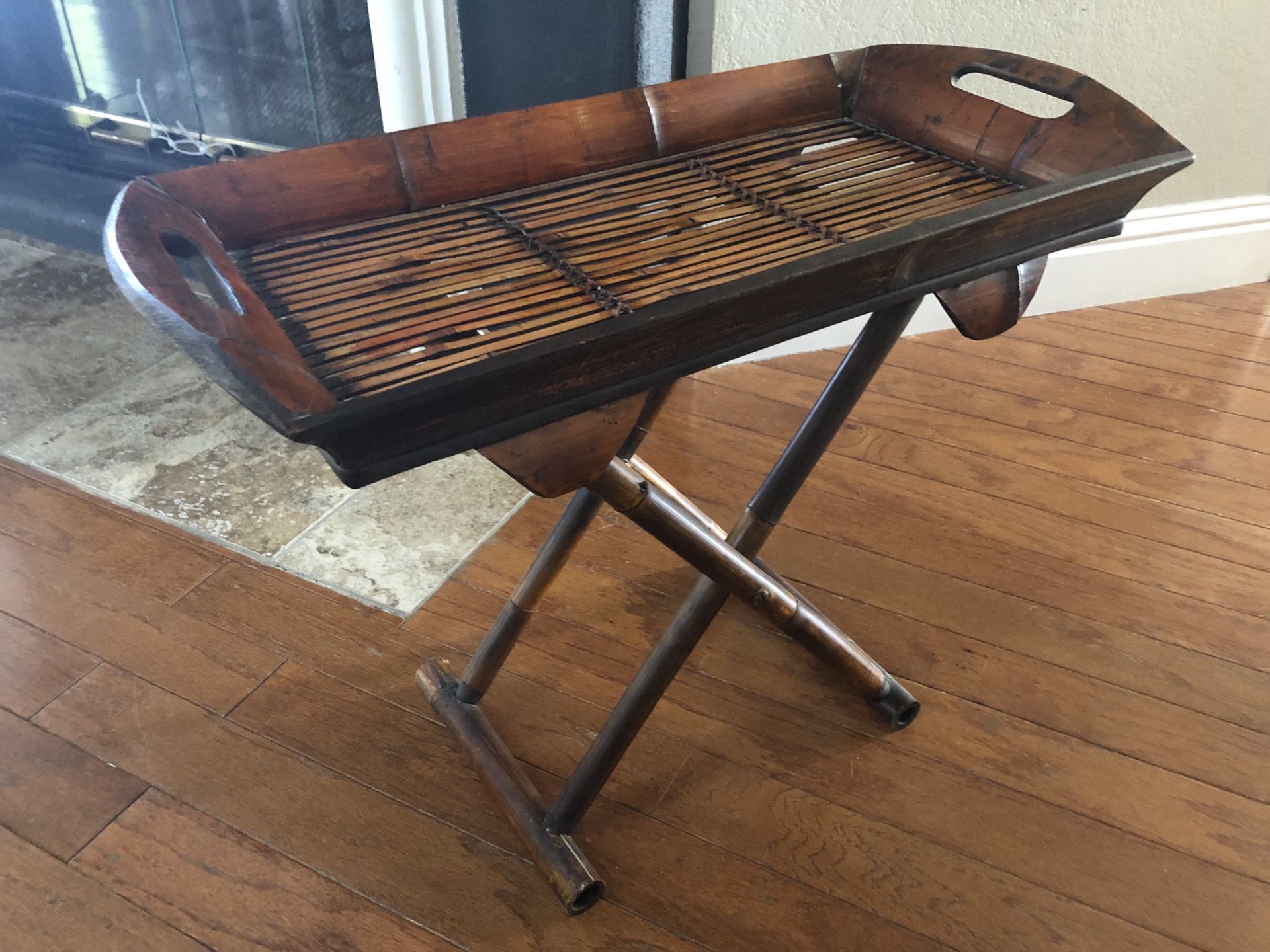 Small bamboo folding table for Sale in Roseville, CA - OfferUp