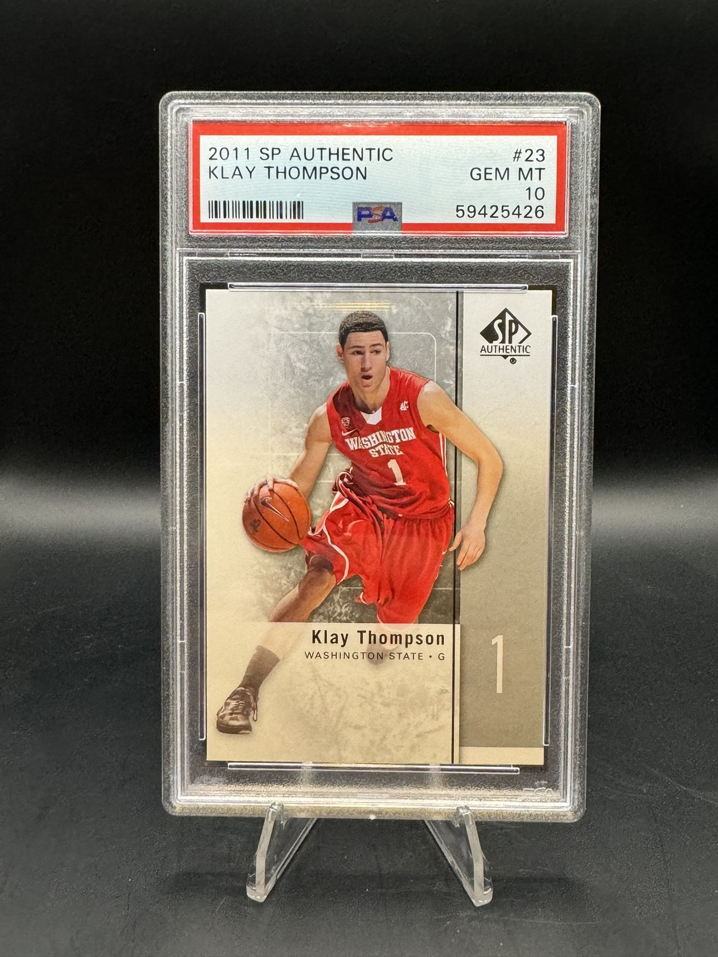 Klay Thompson 2011 SP Authentic #23 Rookie Card PSA 10 Gem Mint GS ...
