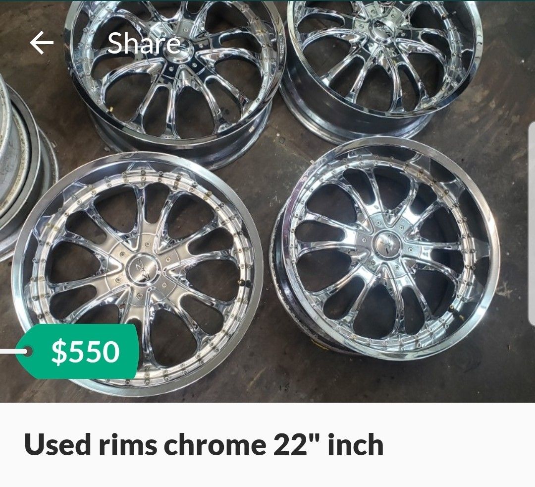 Used rims chrome 22" inch for Sale in Houston, TX - OfferUp