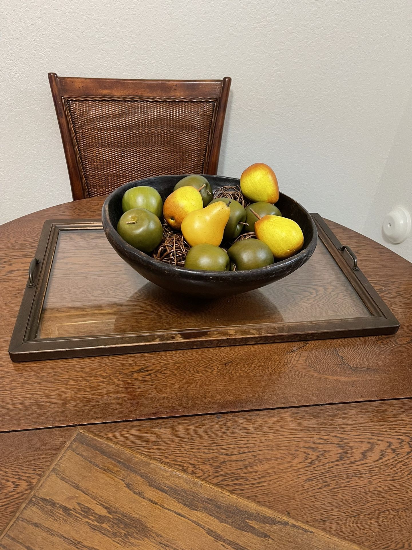 Vintage Antique Table Top Glass Wood Butlers Tray for Sale in Hialeah ...
