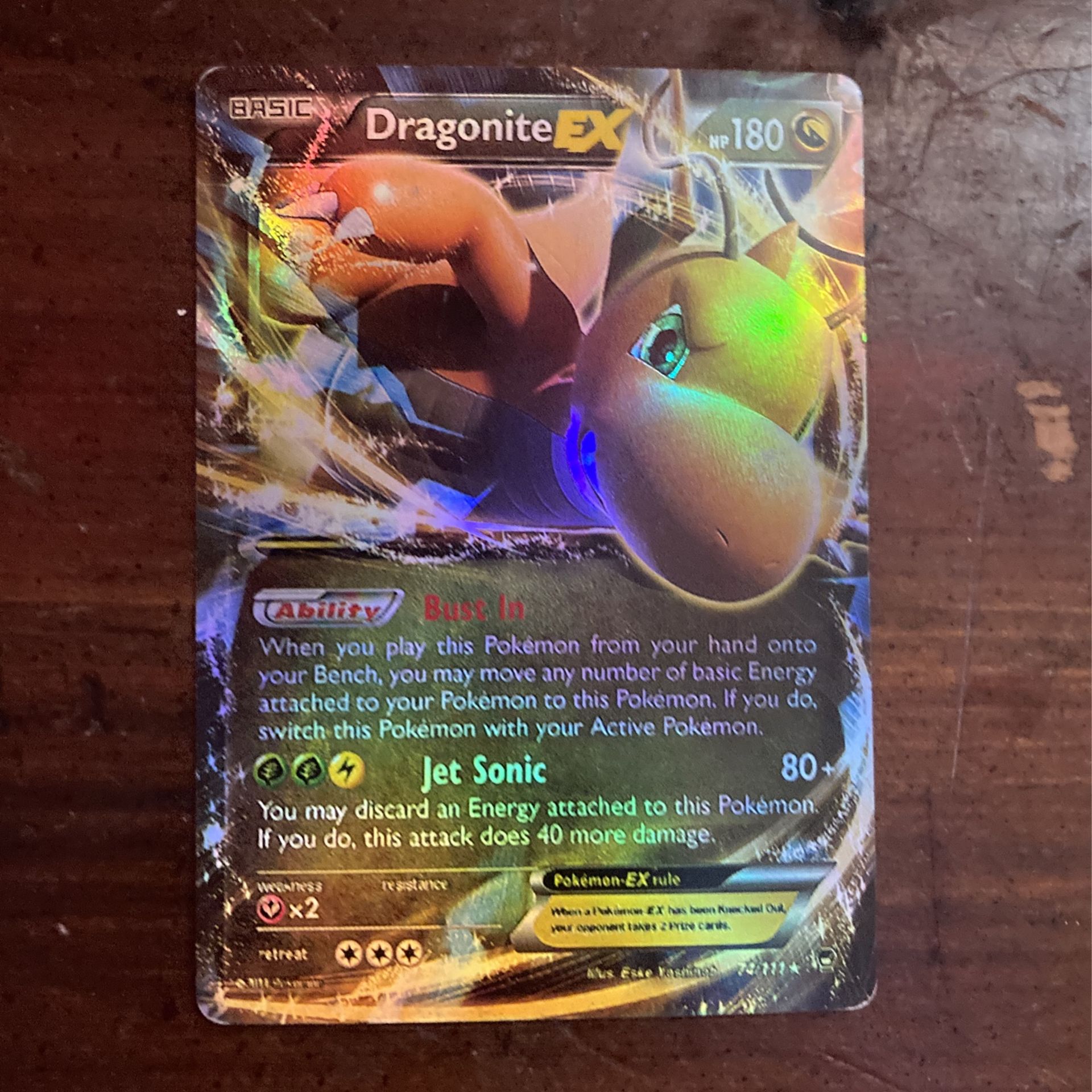Pokemon Dragonite Ex Card