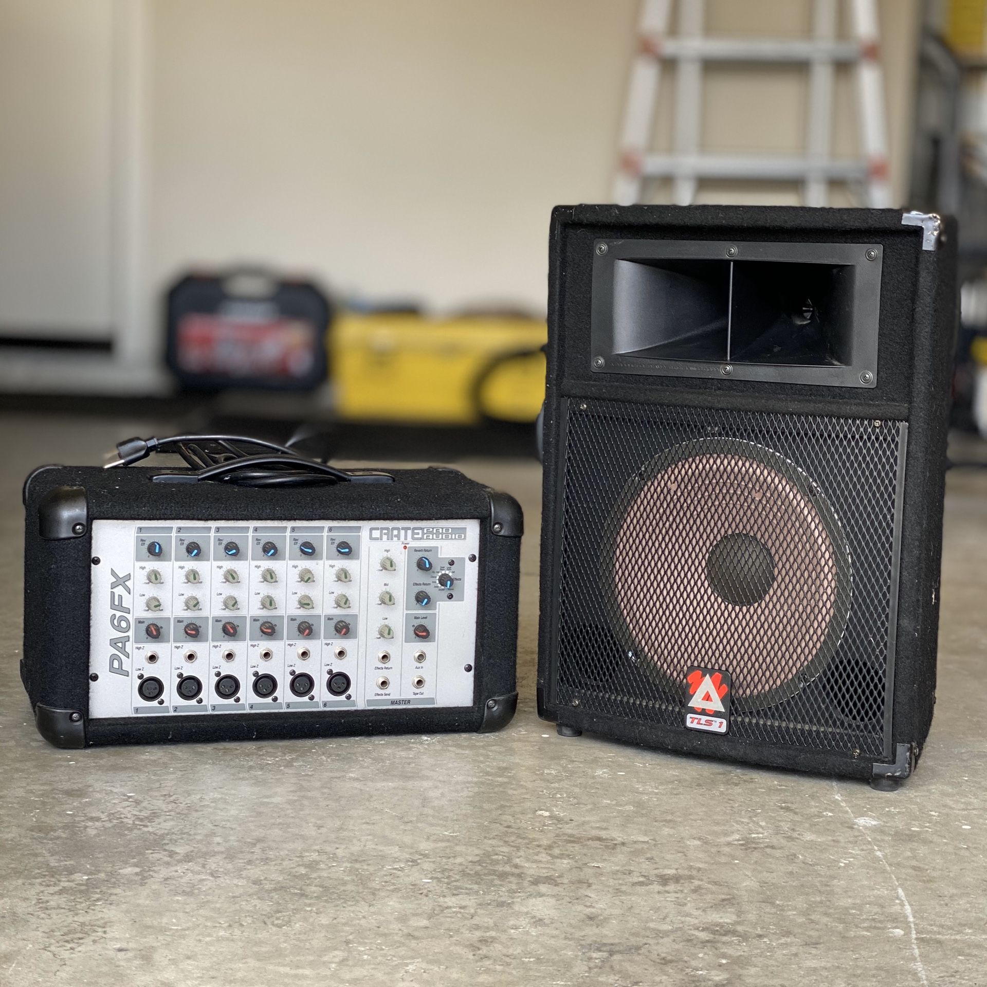 Powered Mixer and Speaker - Crate PA6FX for Sale in Oceanside, CA - OfferUp