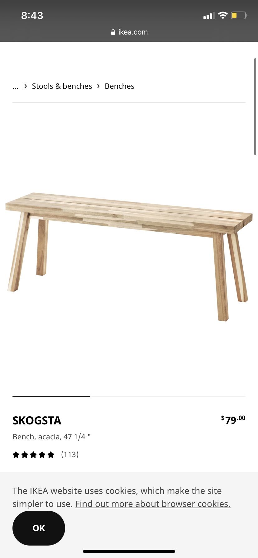 Skogsta bench store