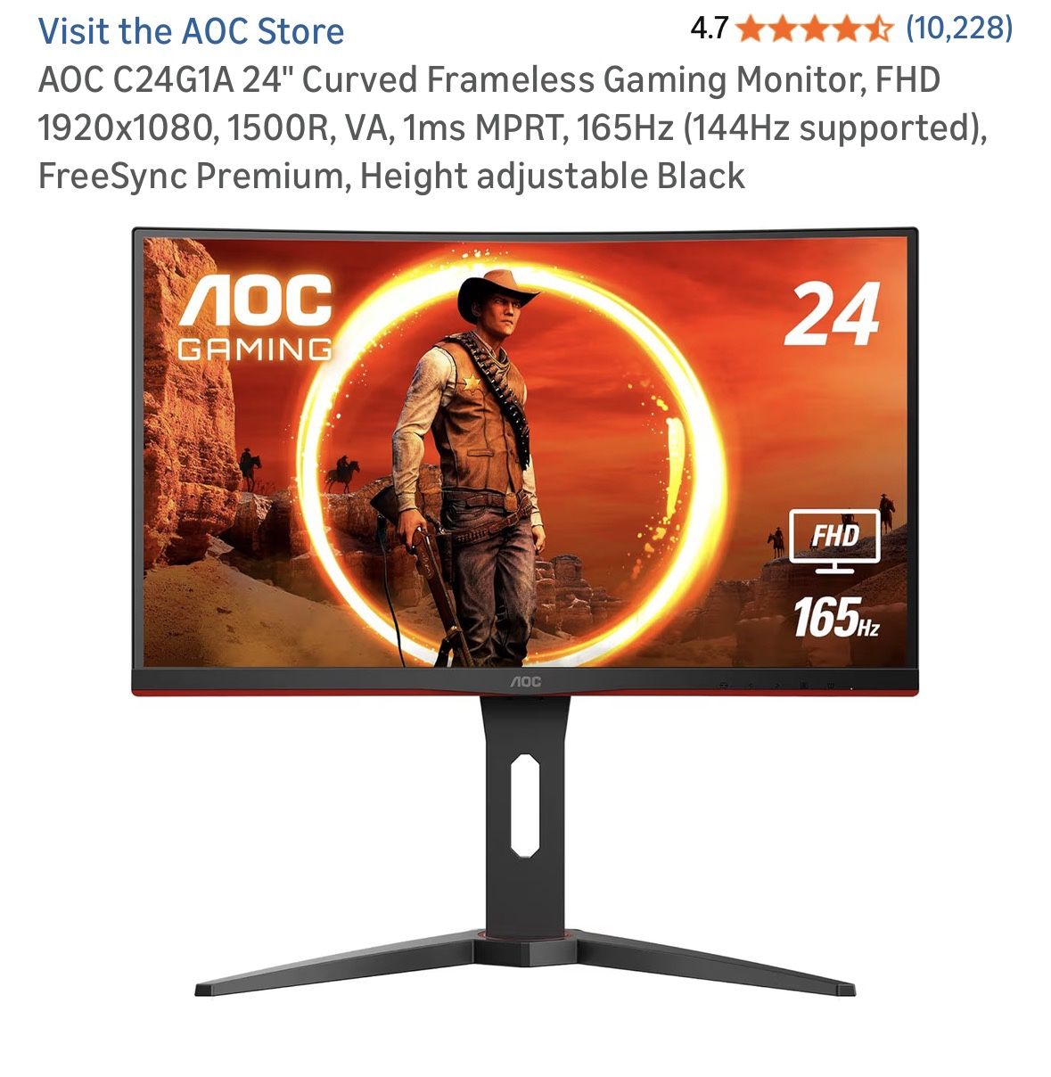 Aoc 24 Inch Monitor for Sale in Los Angeles, CA - OfferUp