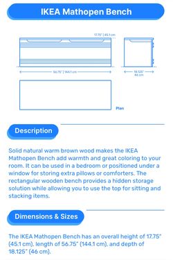 Ikea mathopen bench store